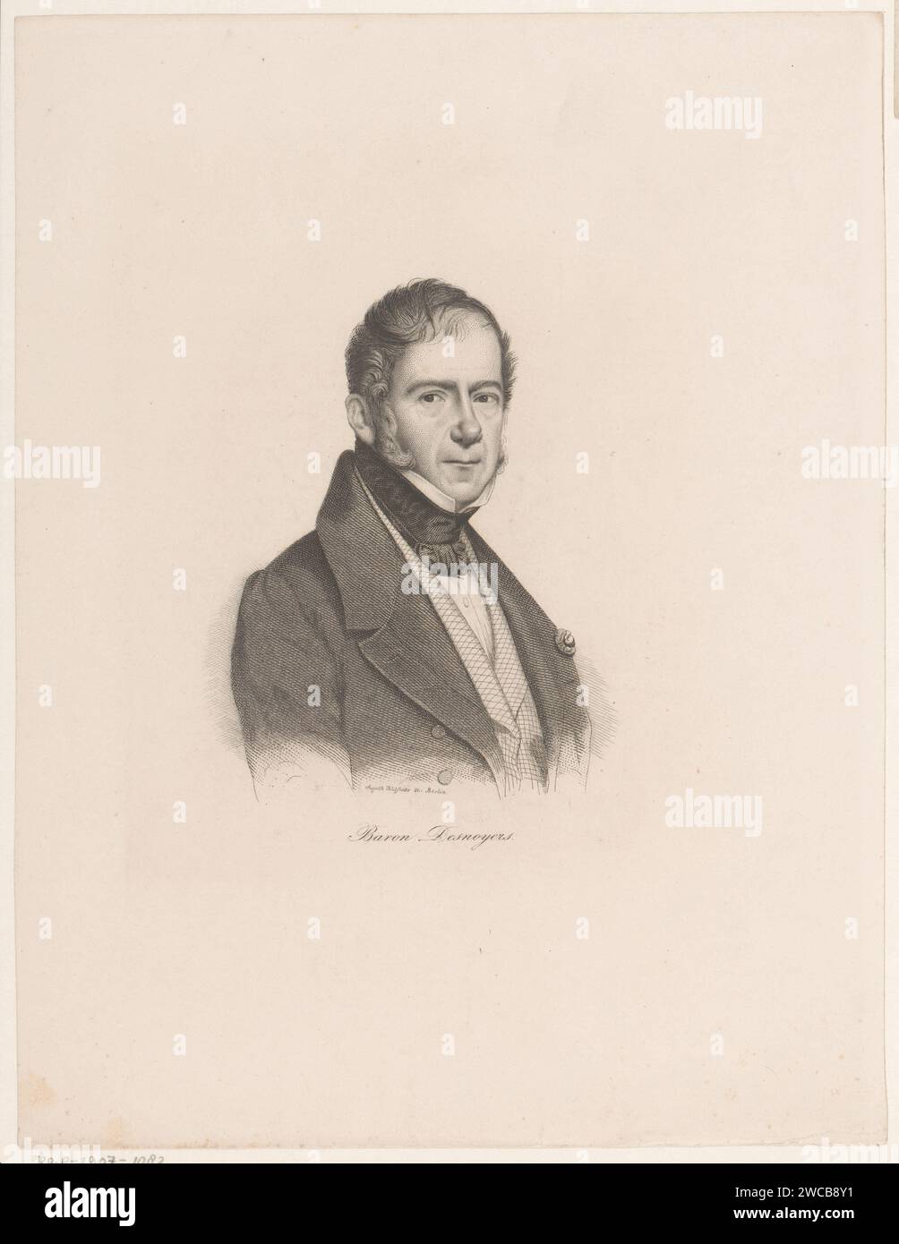 PortraT van Auguste Gaspard Louis, Auguste Hüssener, 1799 - 1877 print ...