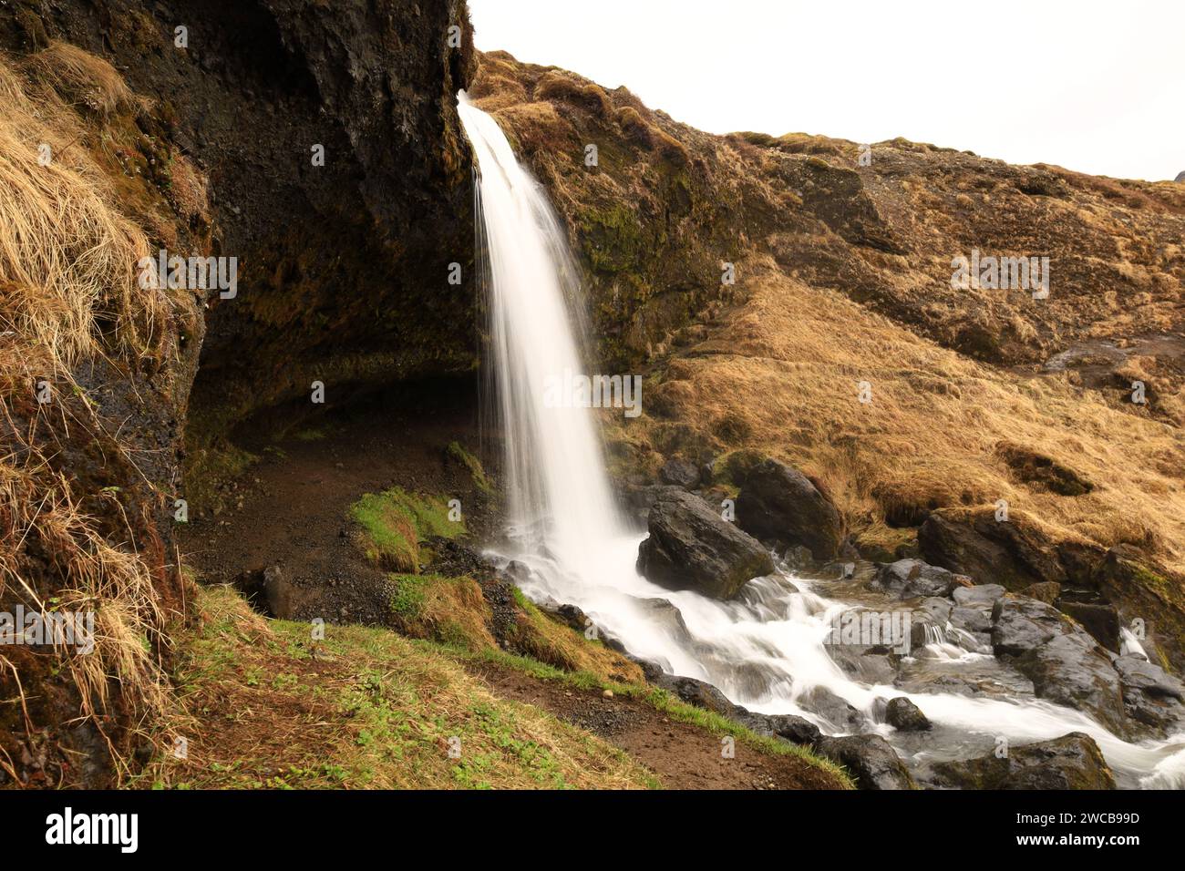 Selvallafoss is a nice hidden waterfall on the peninsula Snæfellsnes in ...