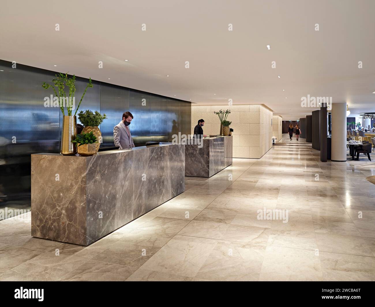 Reception and arrival desks. The Westin London City, London, United ...