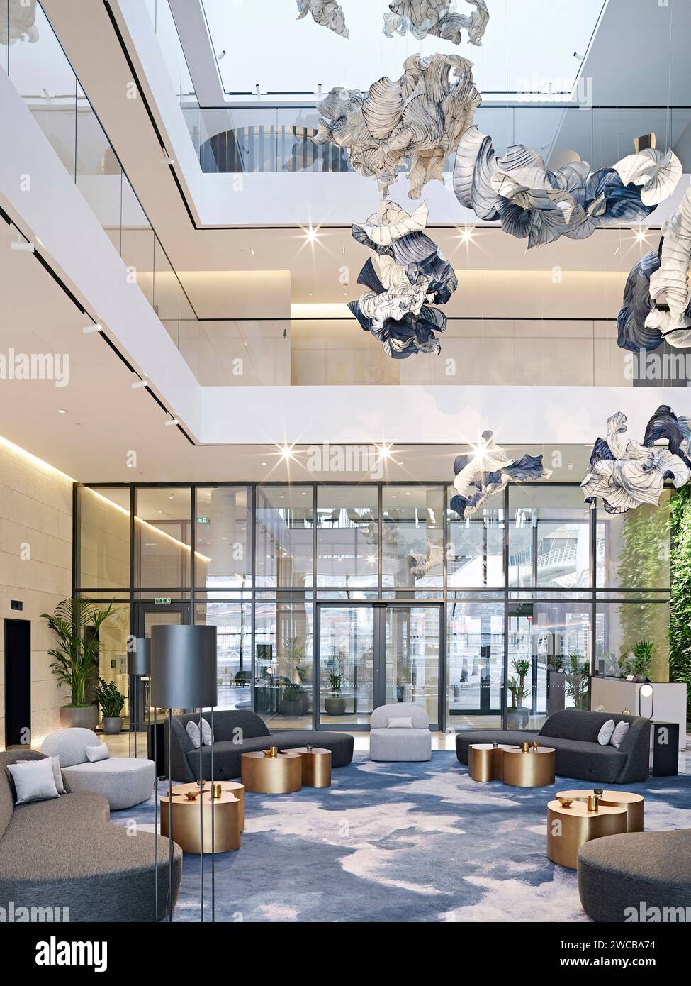 Full-height ground floor foyer with circulation spaces above. The ...