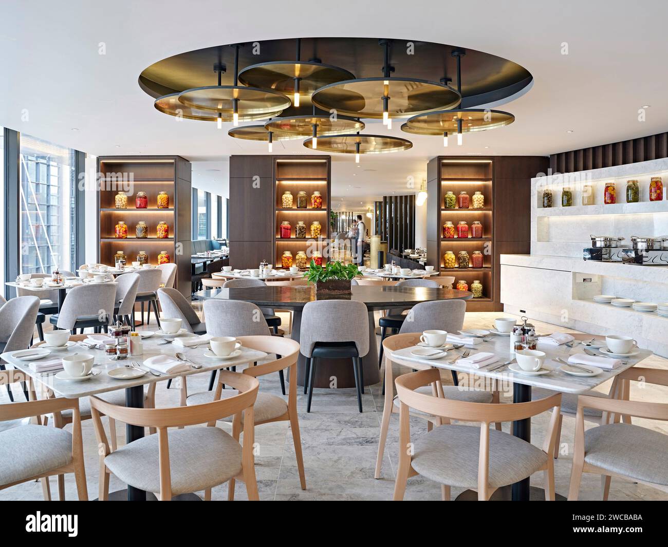 Seating in breakfast area with servery. The Westin London City, London ...