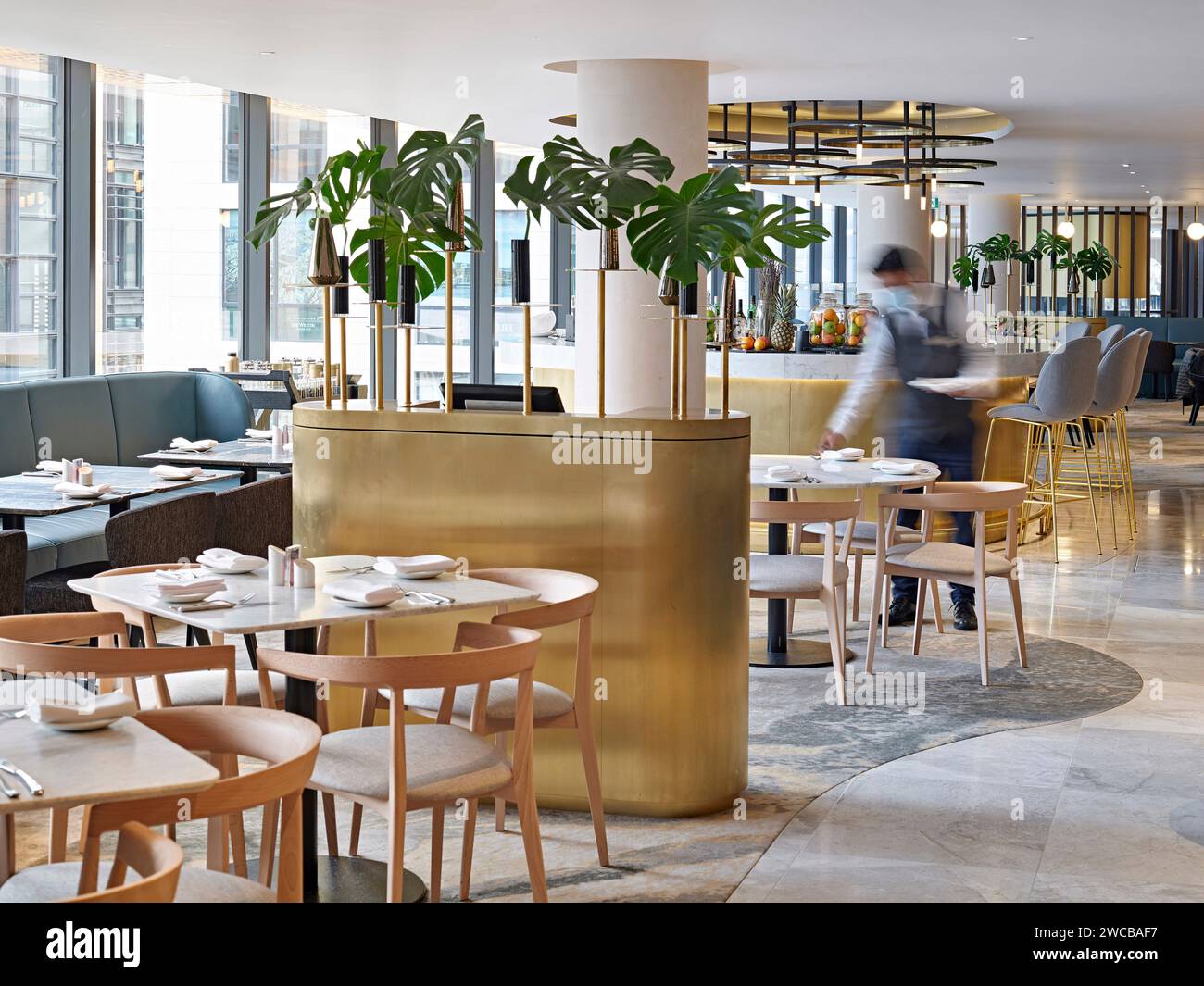 Seating in restaurant with juice bar. The Westin London City, London ...