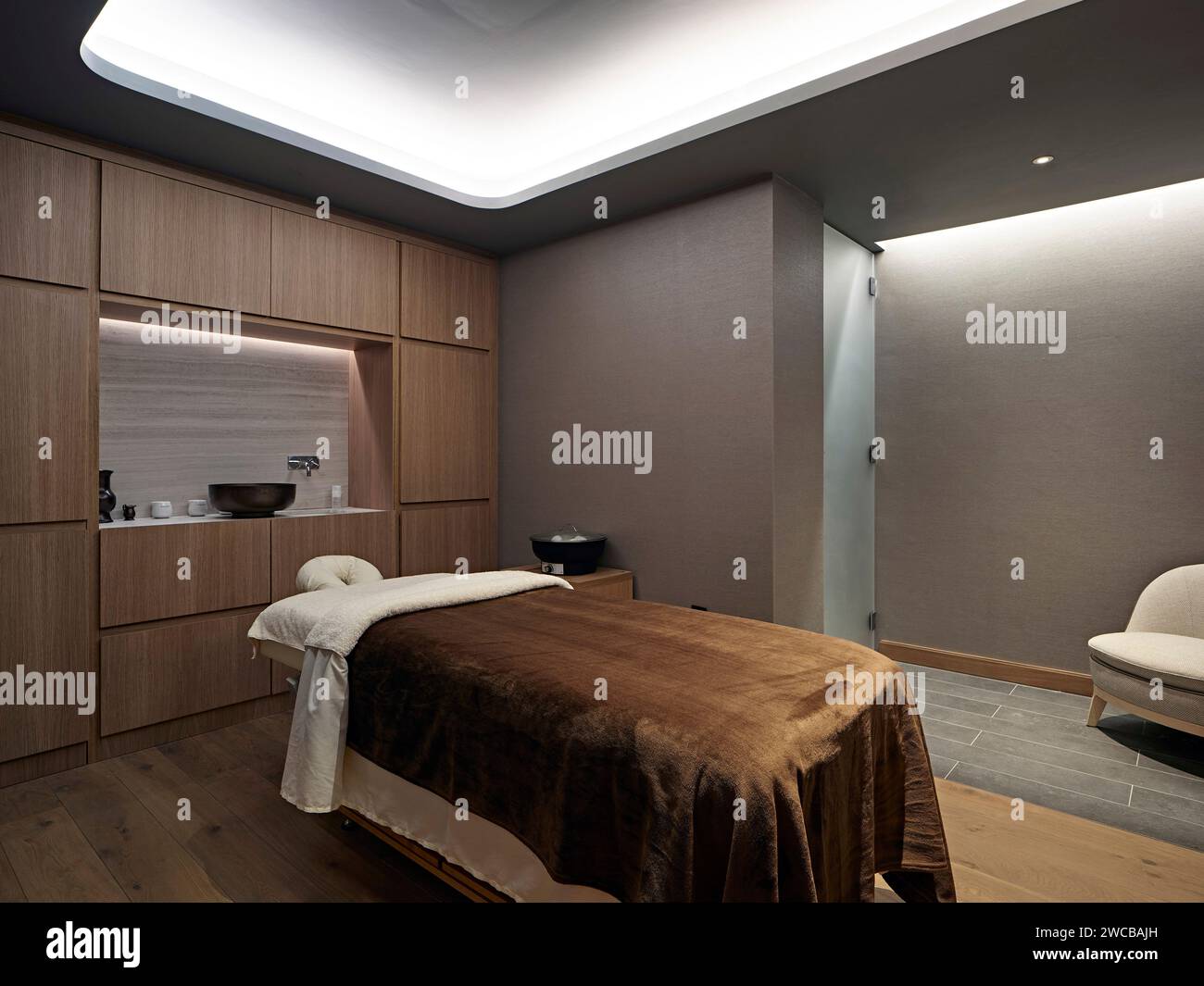 Spa facilities and treatment room. The Westin London City, London, United Kingdom. Architect ...