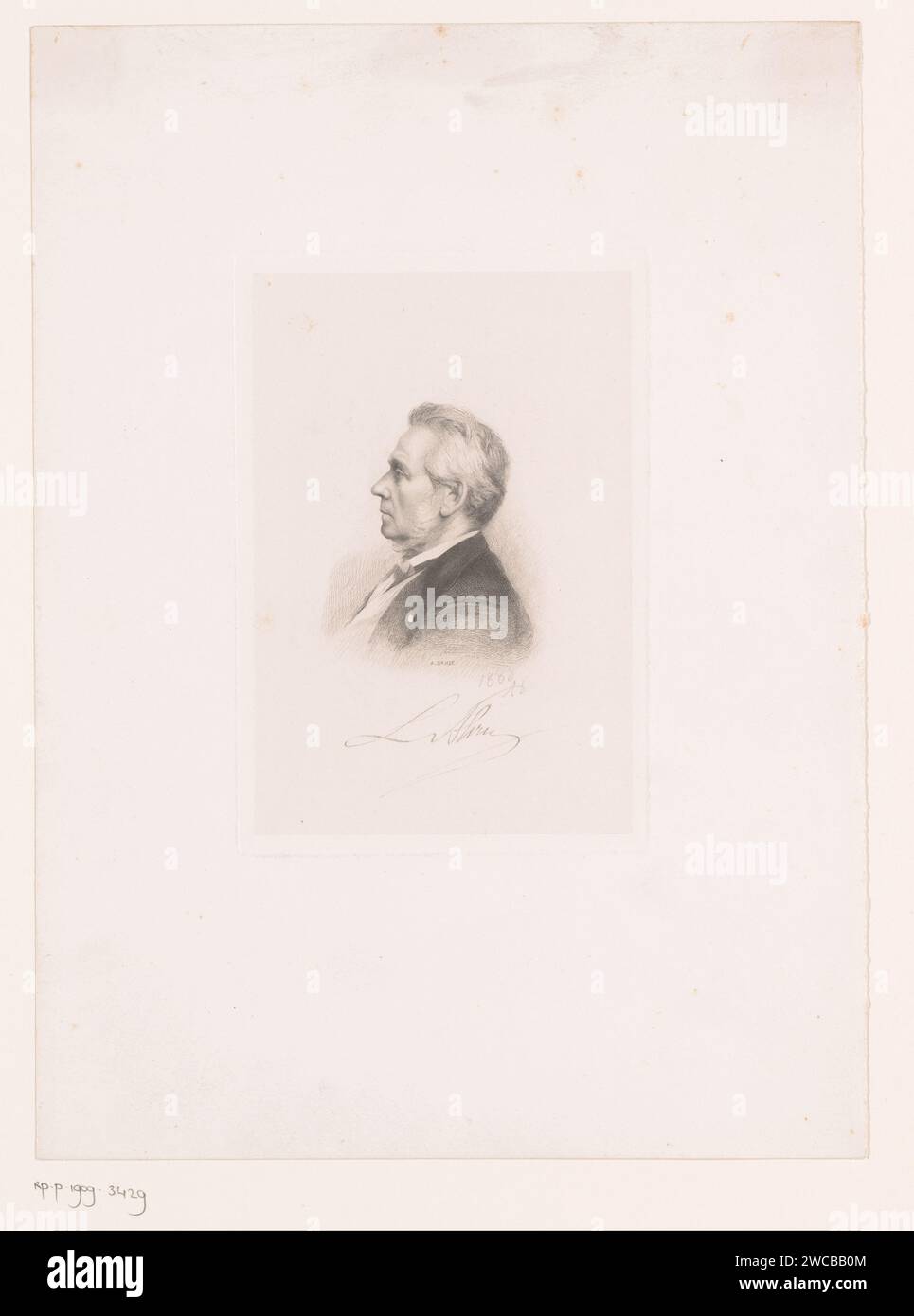 Portrait of Louis-Joseph Alvin, head curator of the Royal Library of ...