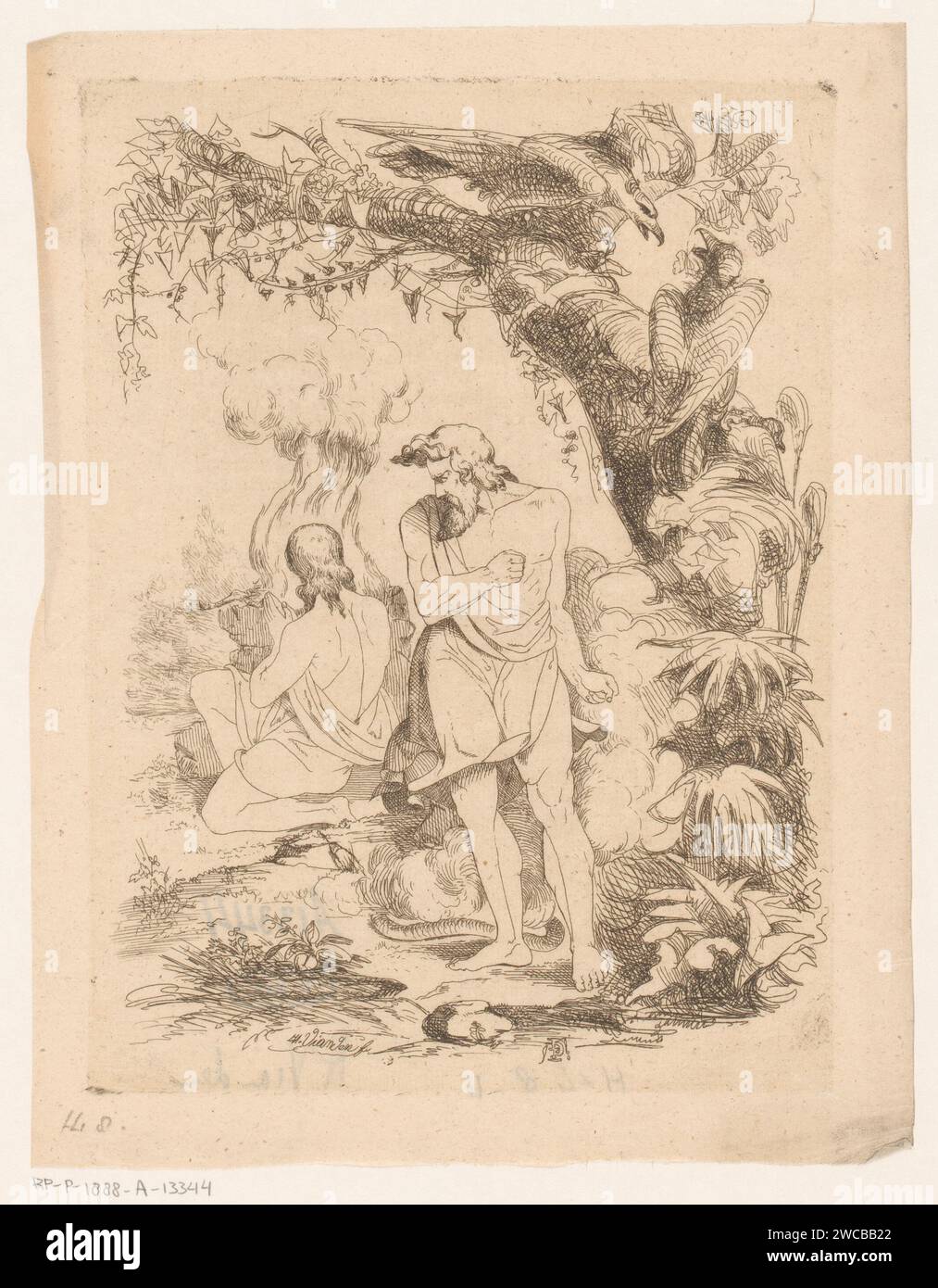 Offer from Cain and Abel, Heinrich Vianden, 1844 print Belgium ...