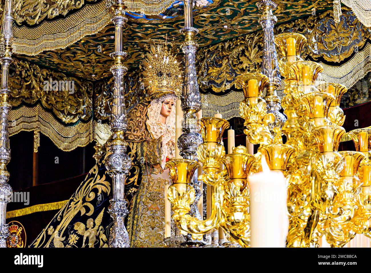 Malaga, Andalusia, Spain; April 4, 2023: Holy Week, passage of the ...