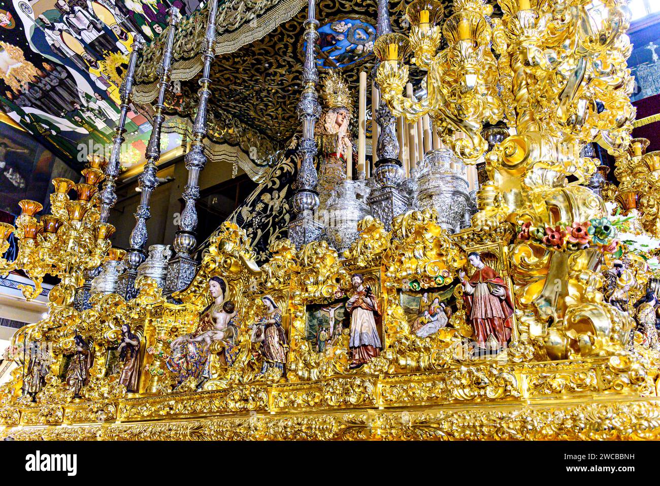 Malaga, Andalusia, Spain; April 4, 2023: Holy Week, passage of the ...