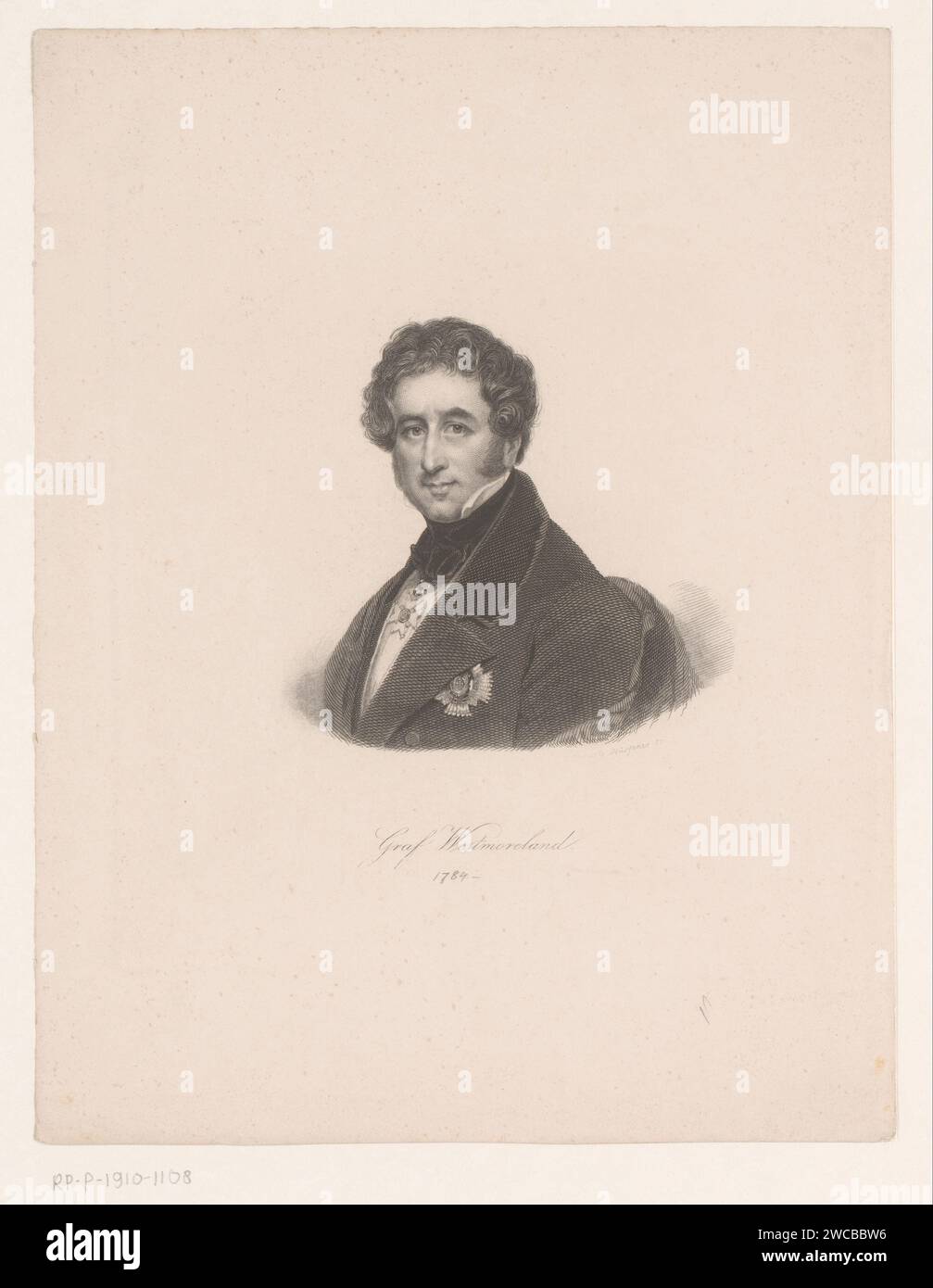 Portrayed van John Fane of Westmorland, Auguste Hüssener, 1799 - 1877 ...