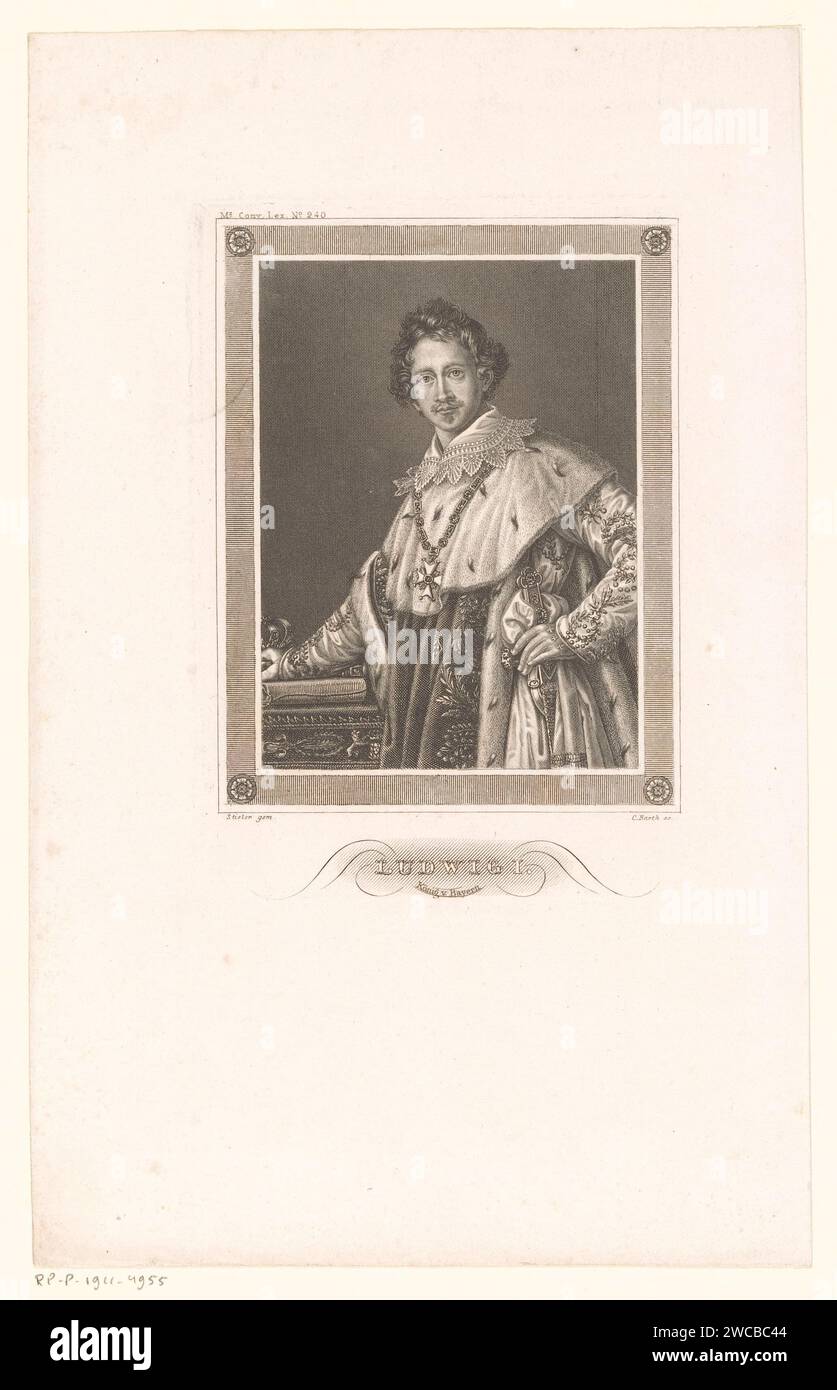 Portrait of Lodewijk I van Beieren, Karl Barth, After Joseph Karl ...