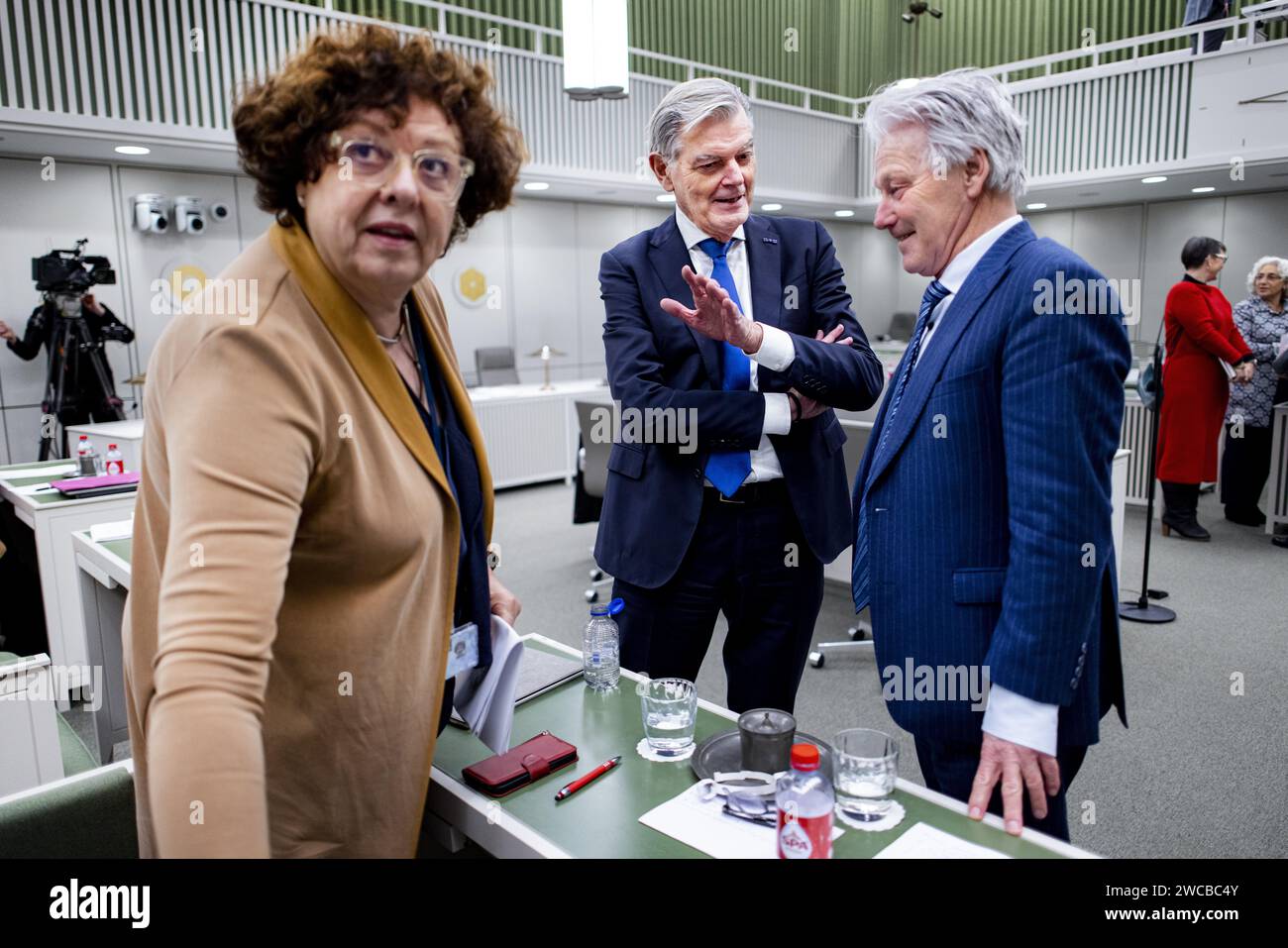 THE HAGUE - Senator Ilona Lagas (BBB), Martin van Rooijen (50PLUS) and ...