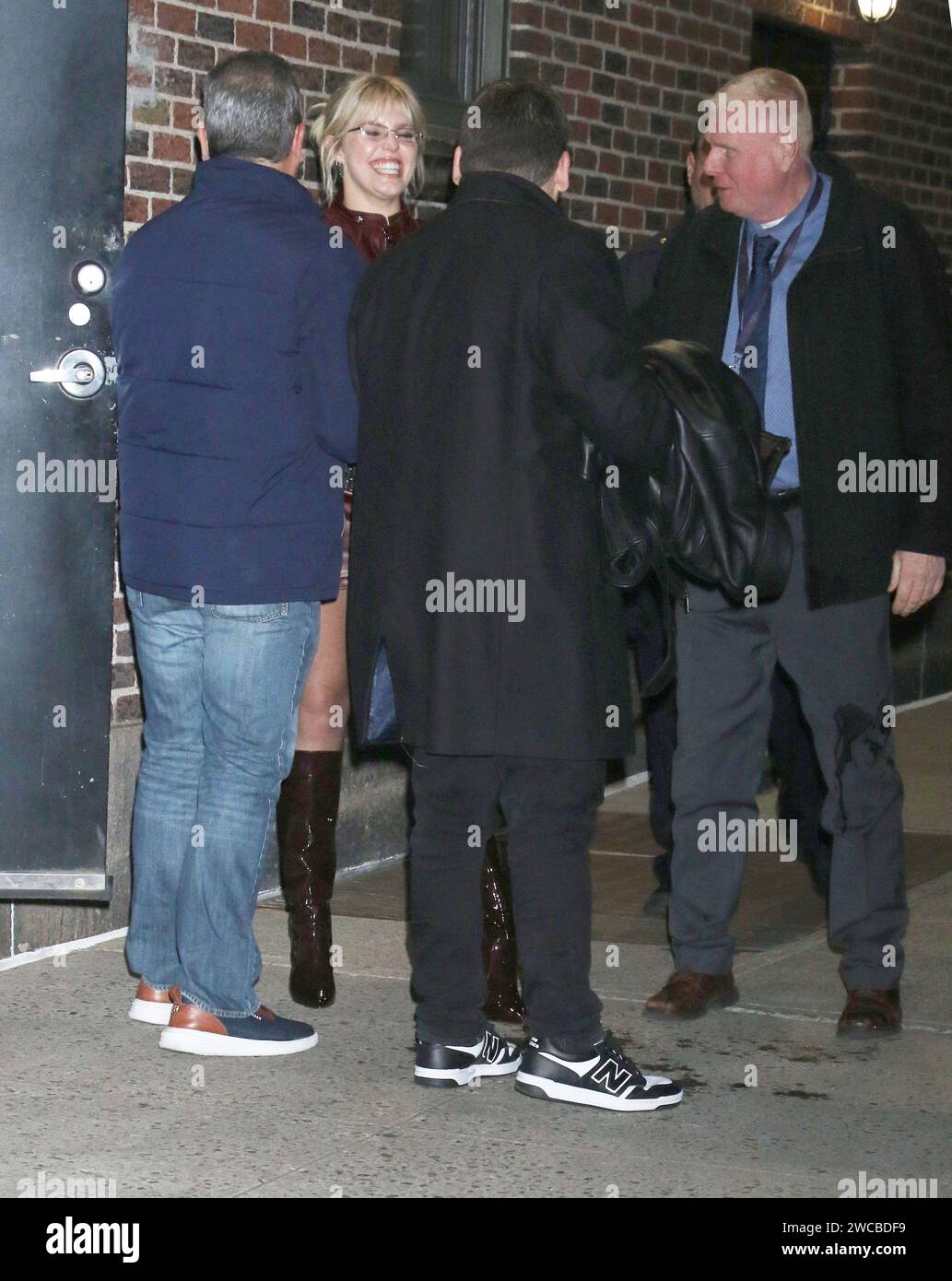 Renee Rapp falls outside 'The Late Show with Stephan Colbert' studios ...