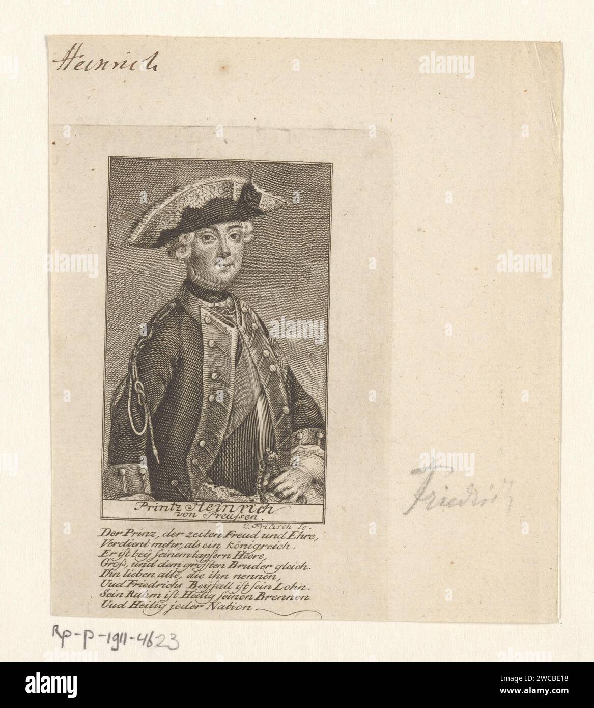 Portrait van Friedrich Heinrich Ludwig van Pruisen, Christian Fritzsch ...