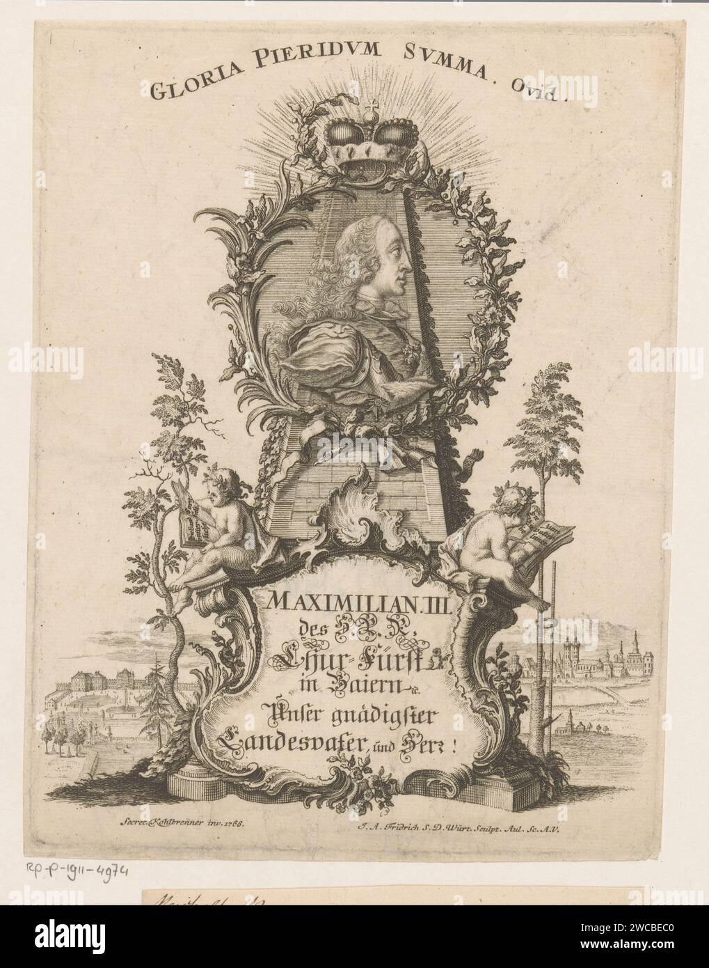 PortraT van Maximilian III Joseph, Jacob Andreas Fridrich (II), after ...