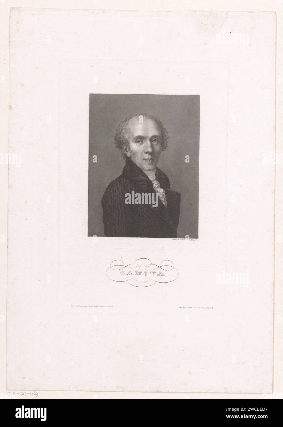 Portret Van Antonio Canova, Carl Mayer, 1829 - c. 1840 print Numbered ...