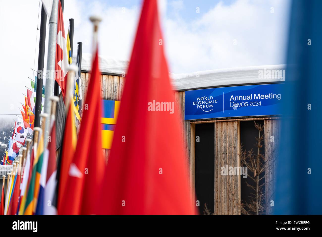Davos, Switzerland. 15th Jan, 2024. View of the Congress Center, the ...
