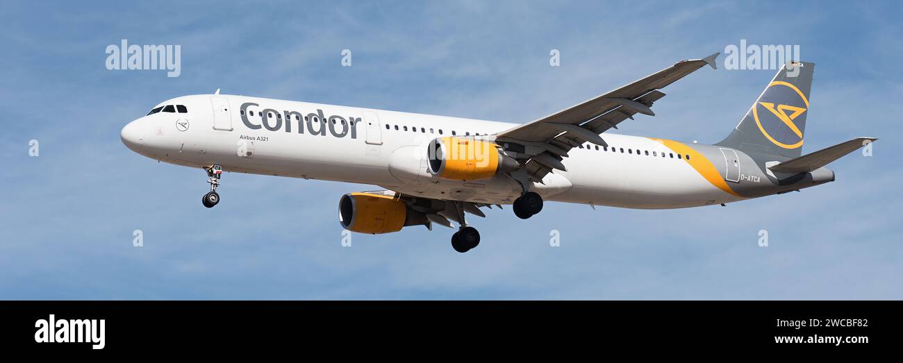 Tenerife, Spain January 13 st, 2024. Airbus A321-211 Condor Airlines ...