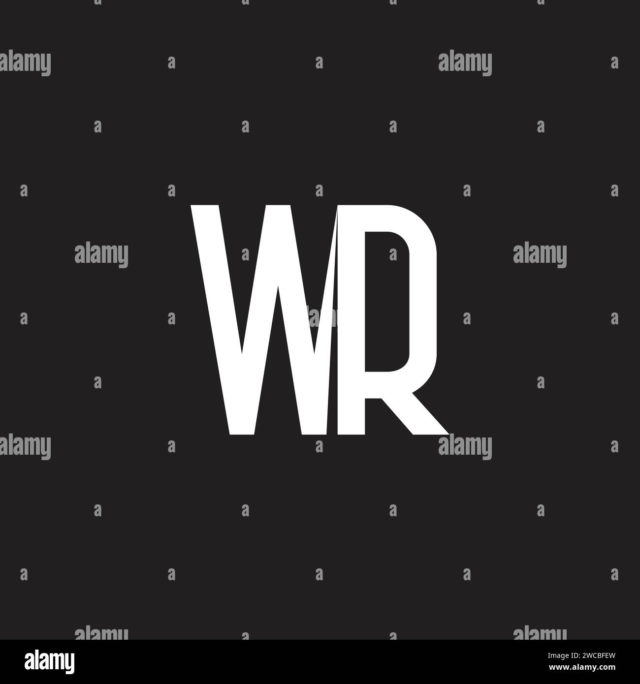 letter wr linked font line simple logo vector Stock Vector Image & Art ...
