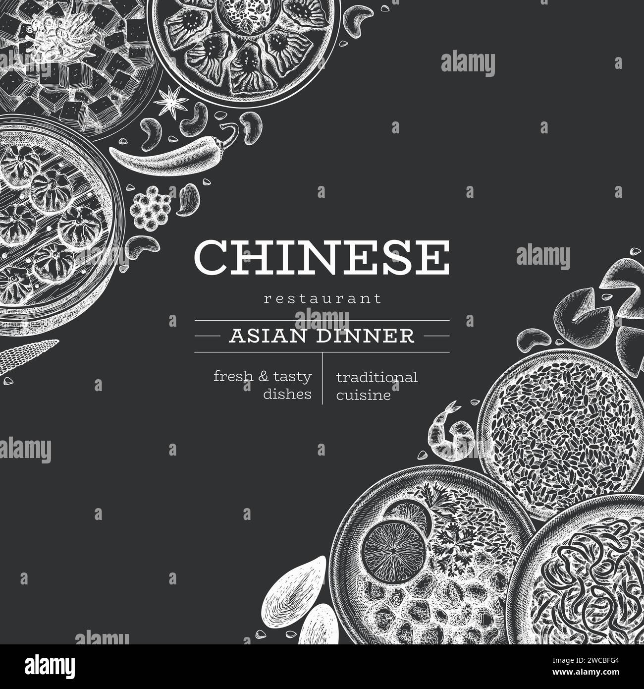 Vintage chinese restaurant menu cover hi-res stock photography and ...