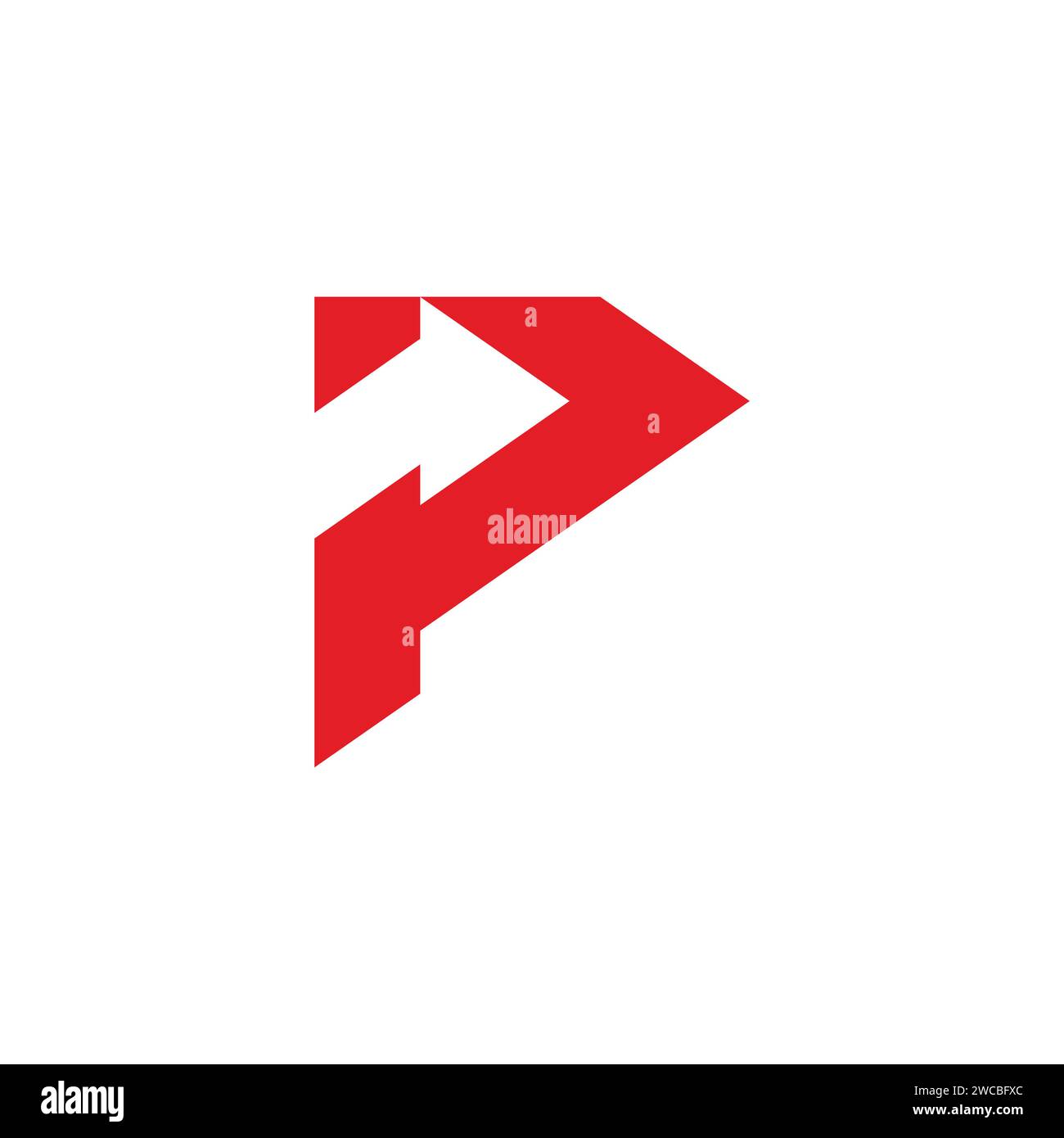 letter p triangle arrow up logo vector Stock Vector Image & Art - Alamy
