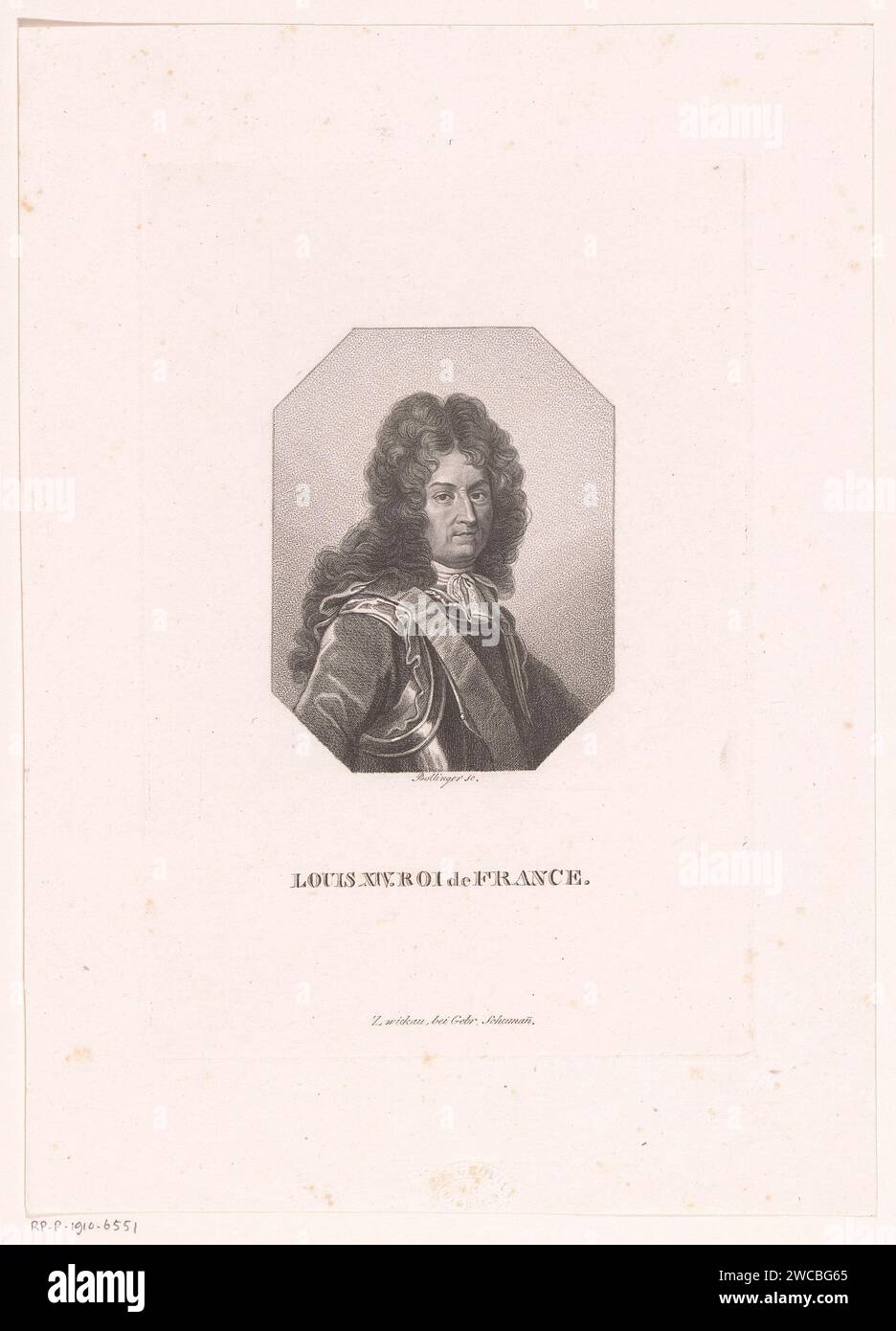 Portrait of Louis XIV, King of France, Friedrich Wilhelm Bollinger ...