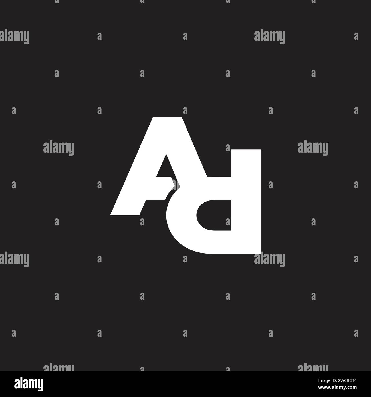 letter da linked overlap simple logo vector Stock Vector Image & Art ...