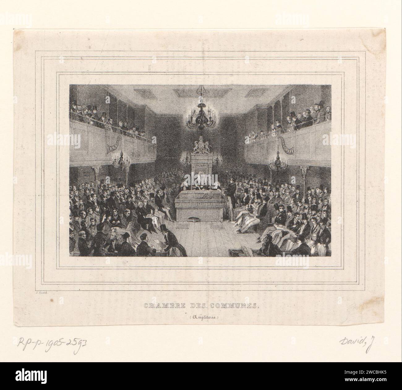 Meeting of the House of Commons in London, Jules David (1808-1892 ...