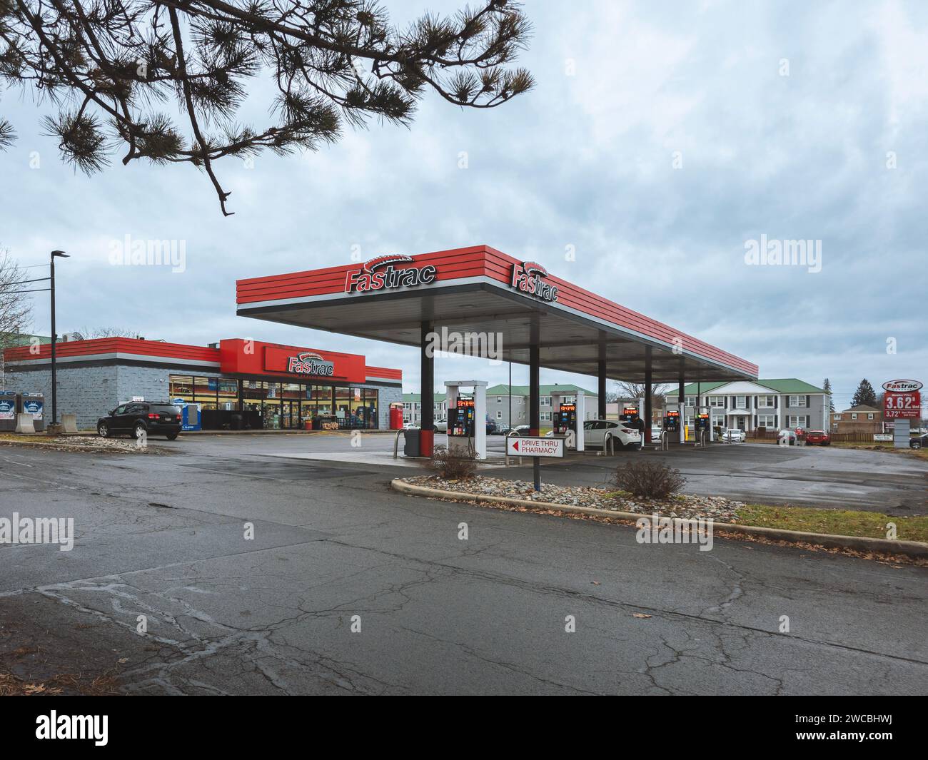 Rome, NY - Dec 17, 2023: Fastrac gas station is a chain with 50 ...