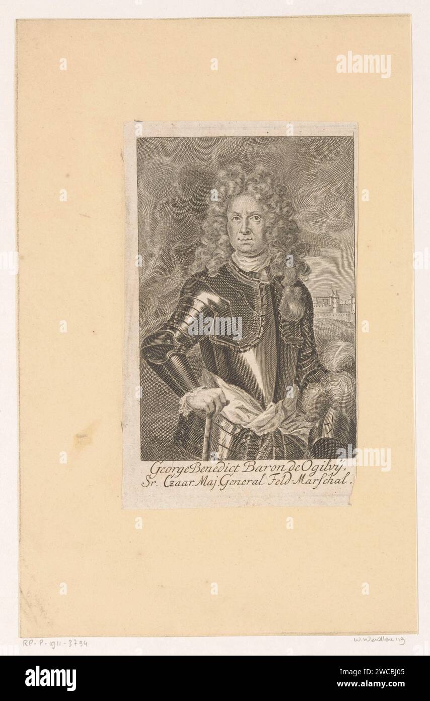 Portrait of Georg Benedict Freiherr of Ogilvy, Martin Berbigeroth, 1705 ...