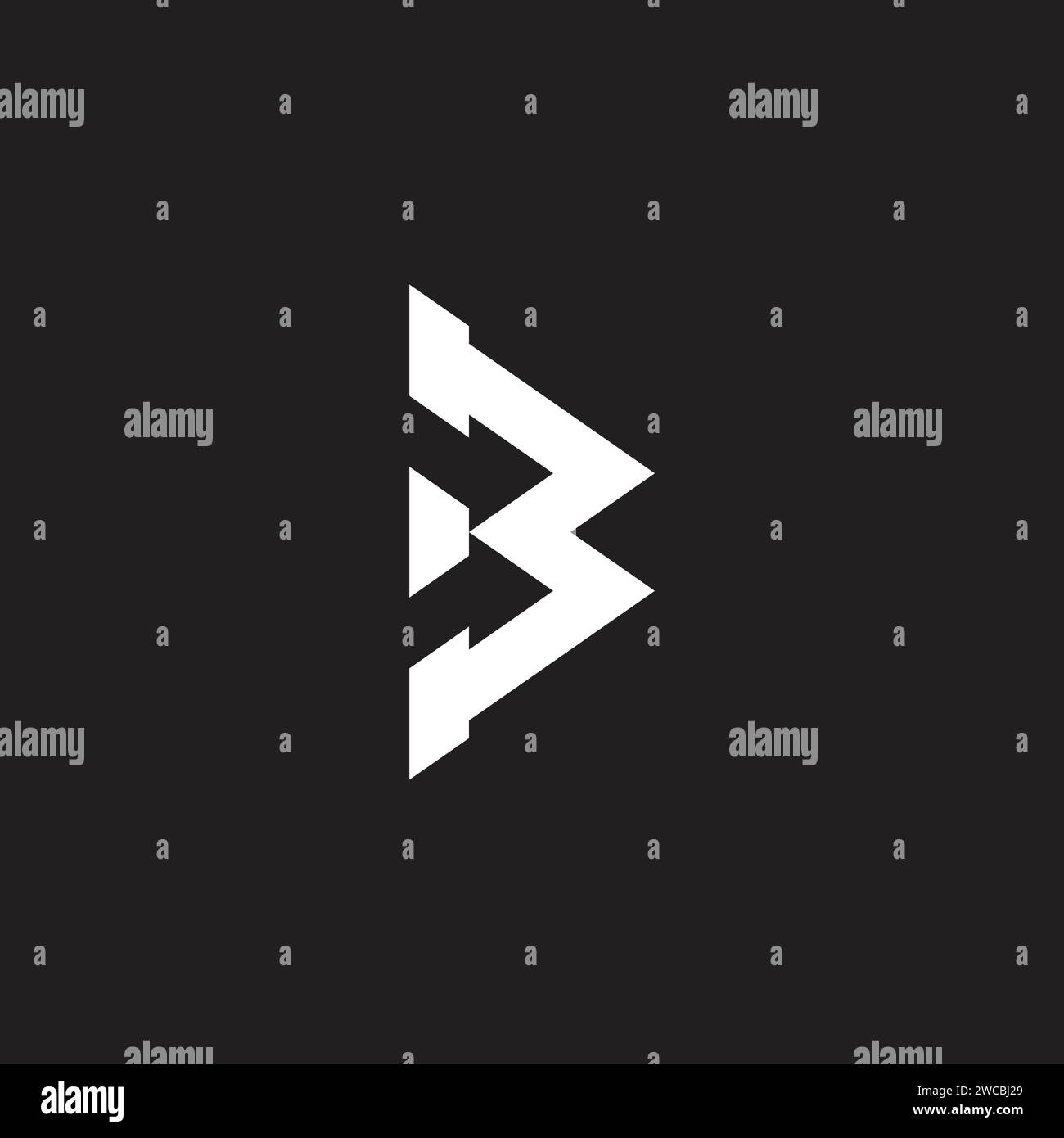 letter b triangles arrow logo vector Stock Vector Image & Art - Alamy