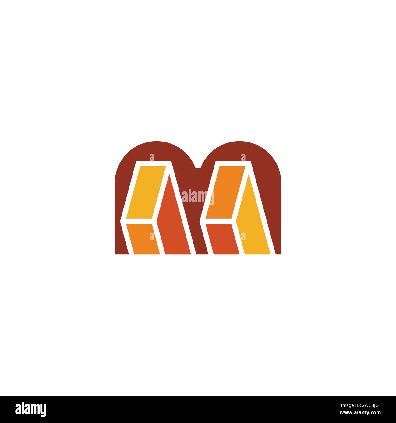 letter m brick 3d colorful logo vector Stock Vector Image & Art - Alamy