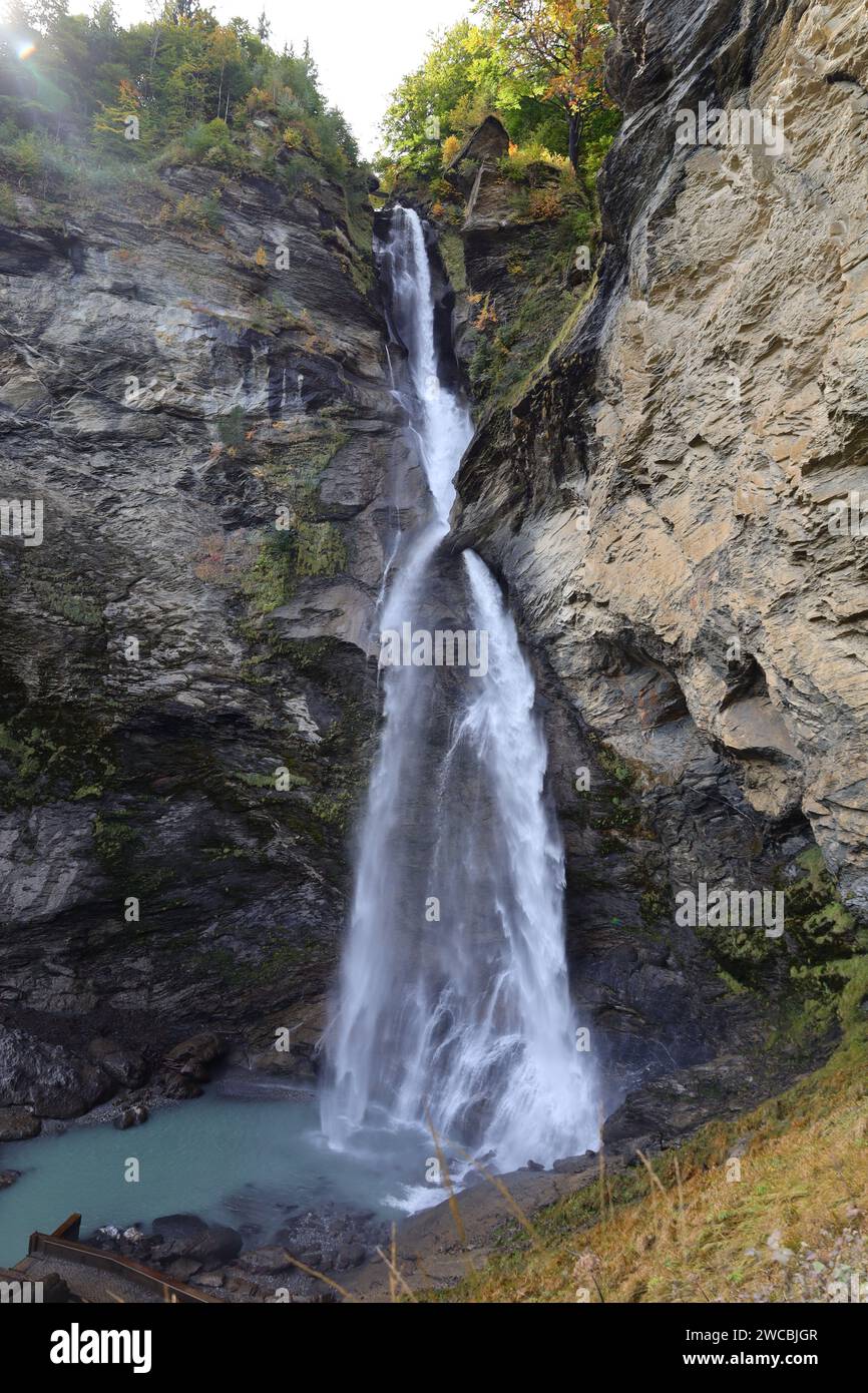 The Reichenbach Falls are a waterfall cascade of seven steps on the ...