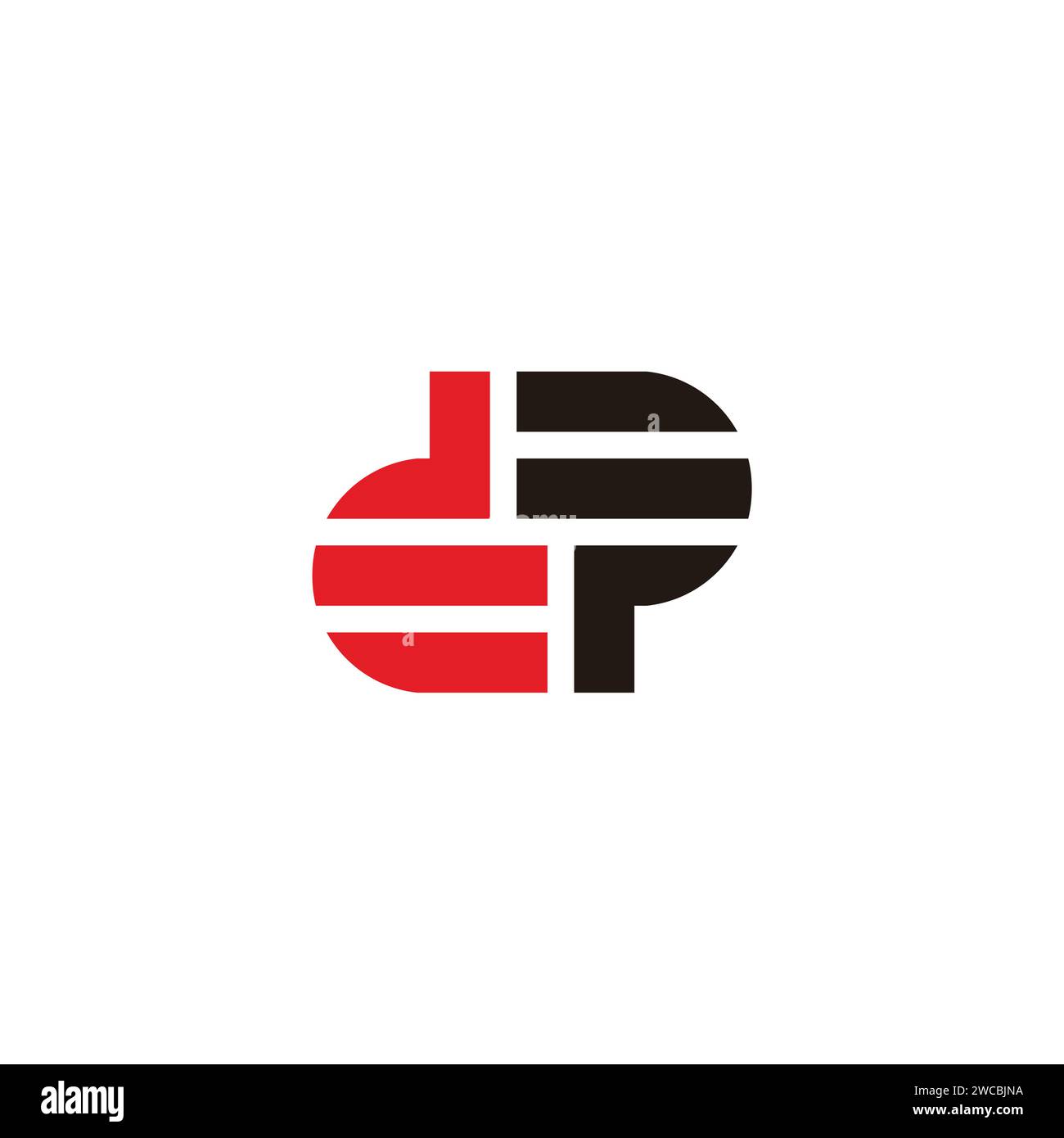 letter dp stripes colorful geometric logo vector Stock Vector Image ...