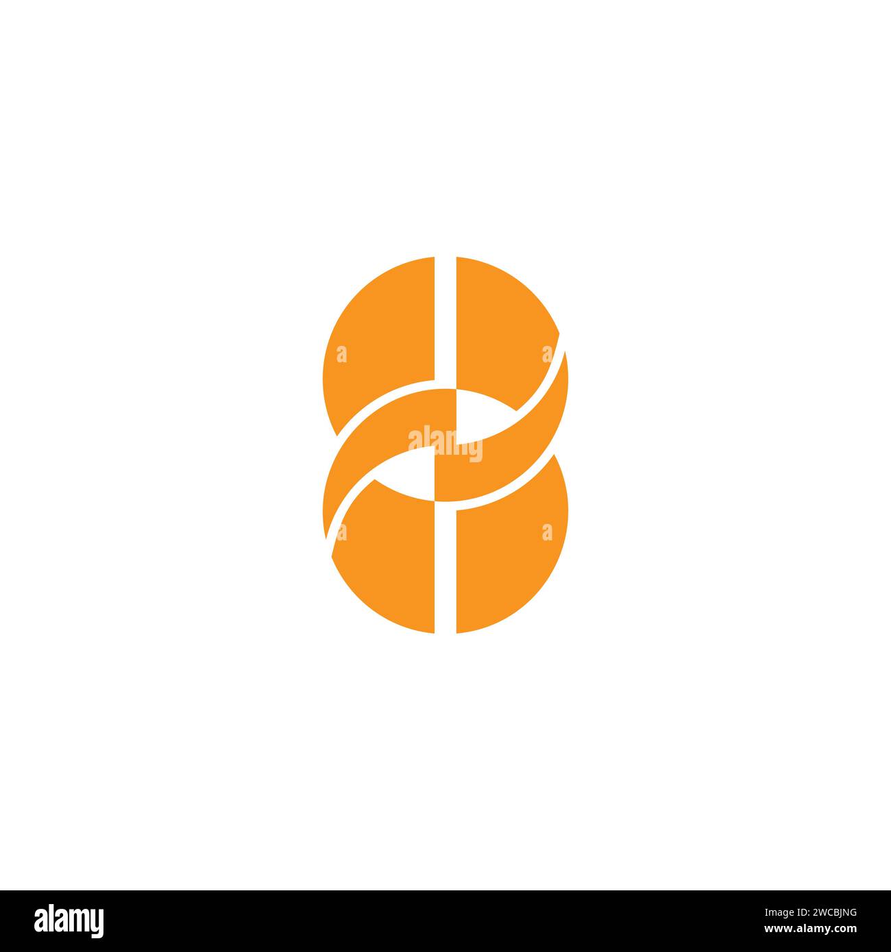 circles number 8 letter n thunder energy shape logo vector Stock Vector ...