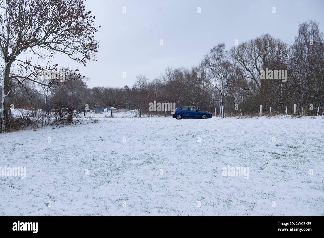 Landschaft im Schnee in Aachen am 15. Januar 2024. GERMANY - AACHEN ...
