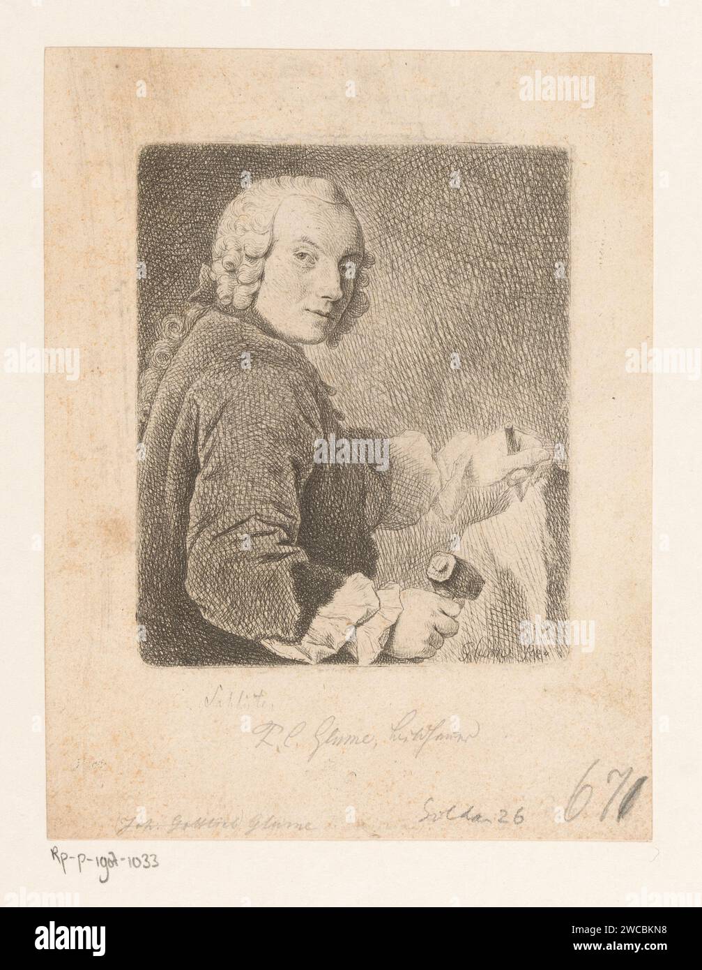 PortraT van Friedrich Christian Glume, Johann Gottlieb Glume, 1724 ...