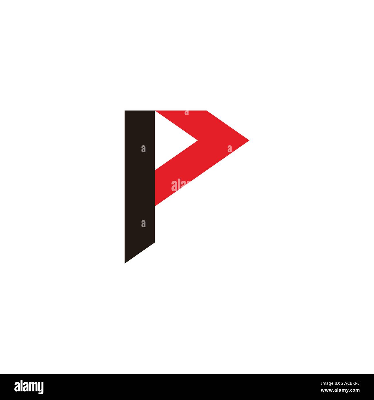 letter p simple arrow colorful logo vector Stock Vector Image & Art - Alamy