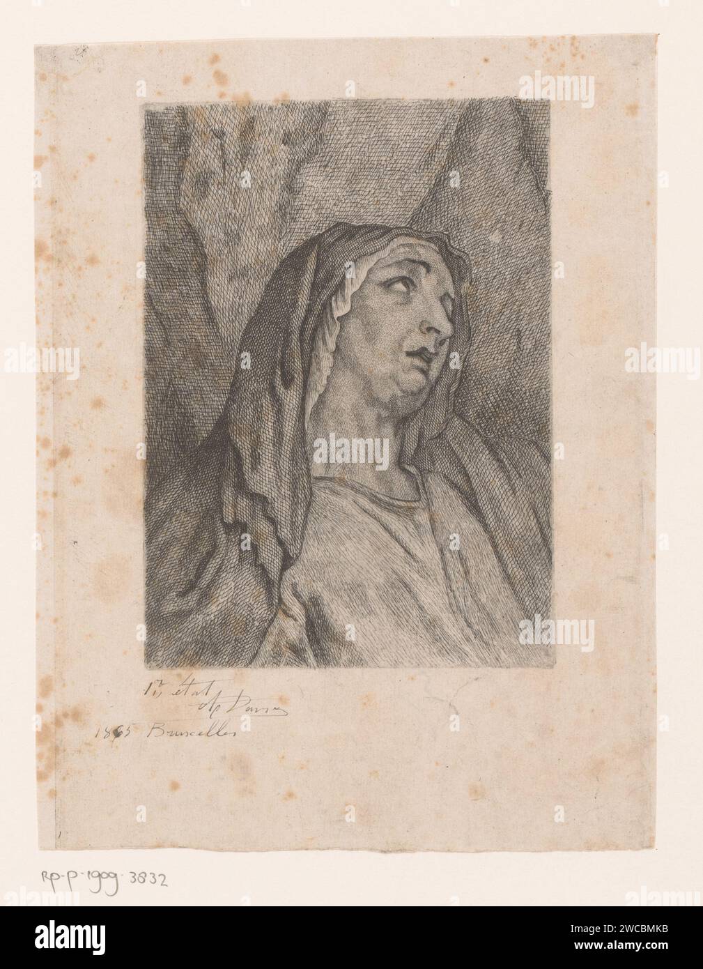 Maria as Mater Dolorosa, Auguste Danse, After Anthony Van Dyck, 1865 ...