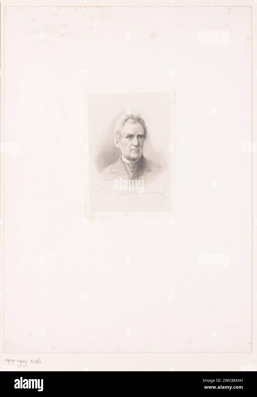 Portrait of Pieter de Decker, Auguste Danse, 1891 print paper etching ...