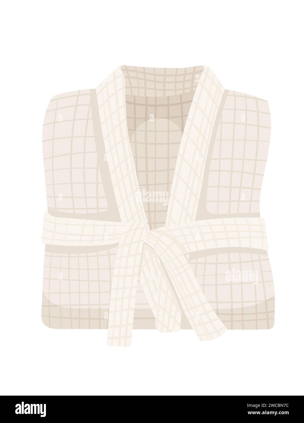 White color soft comfortable cotton bathrobe for spa or bathroom vector ...