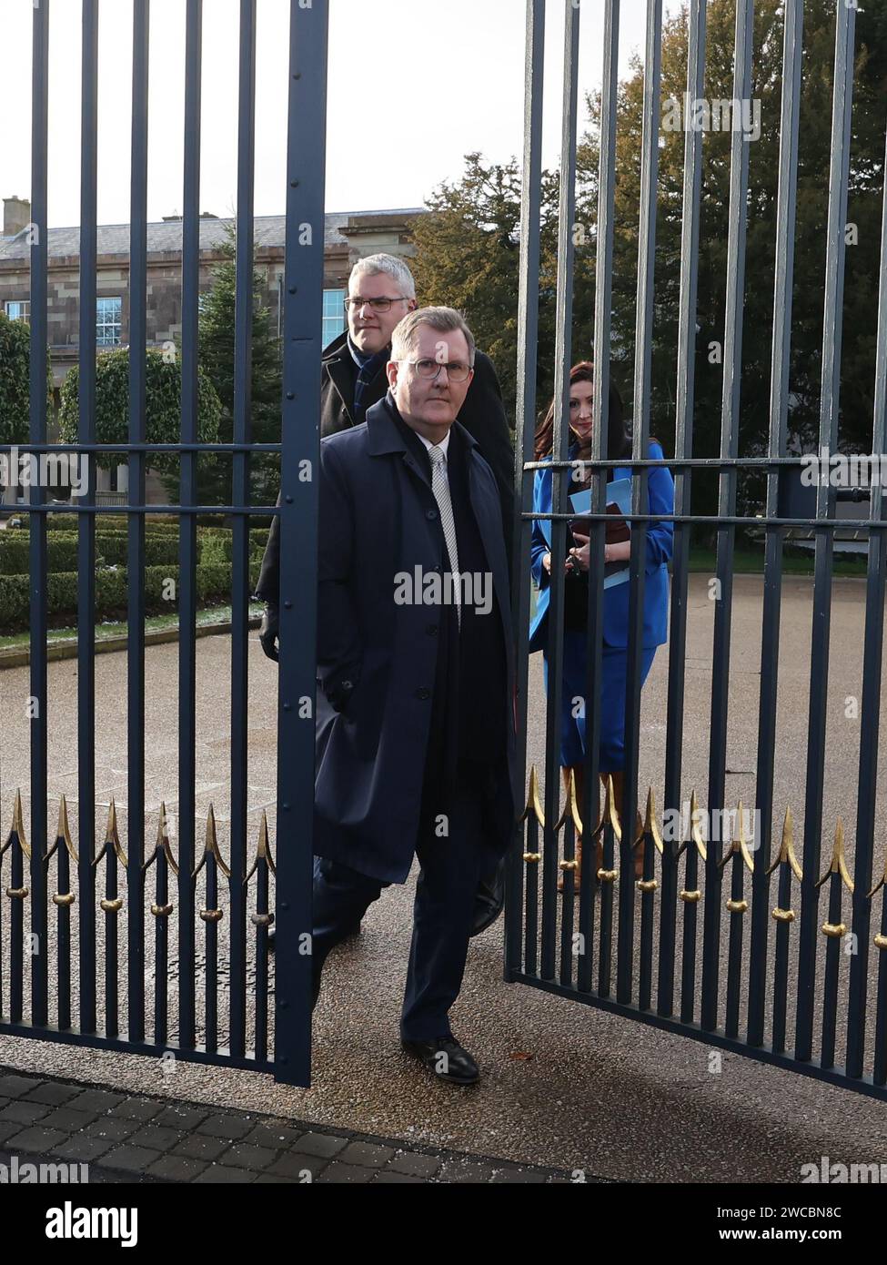 DUP Leader Sir Jeffrey Donaldson centre With Emma Little Pengelly And dup-leader-sir-jeffrey-donaldson-centre-with-emma-little-pengelly-and