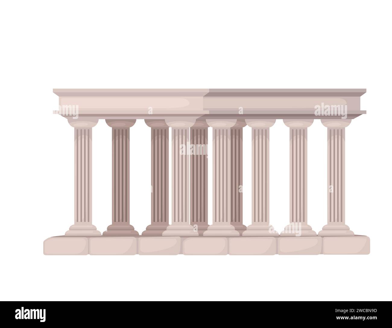Ancient greek temple with columns vector illustration isolated on white background Stock Vector ...