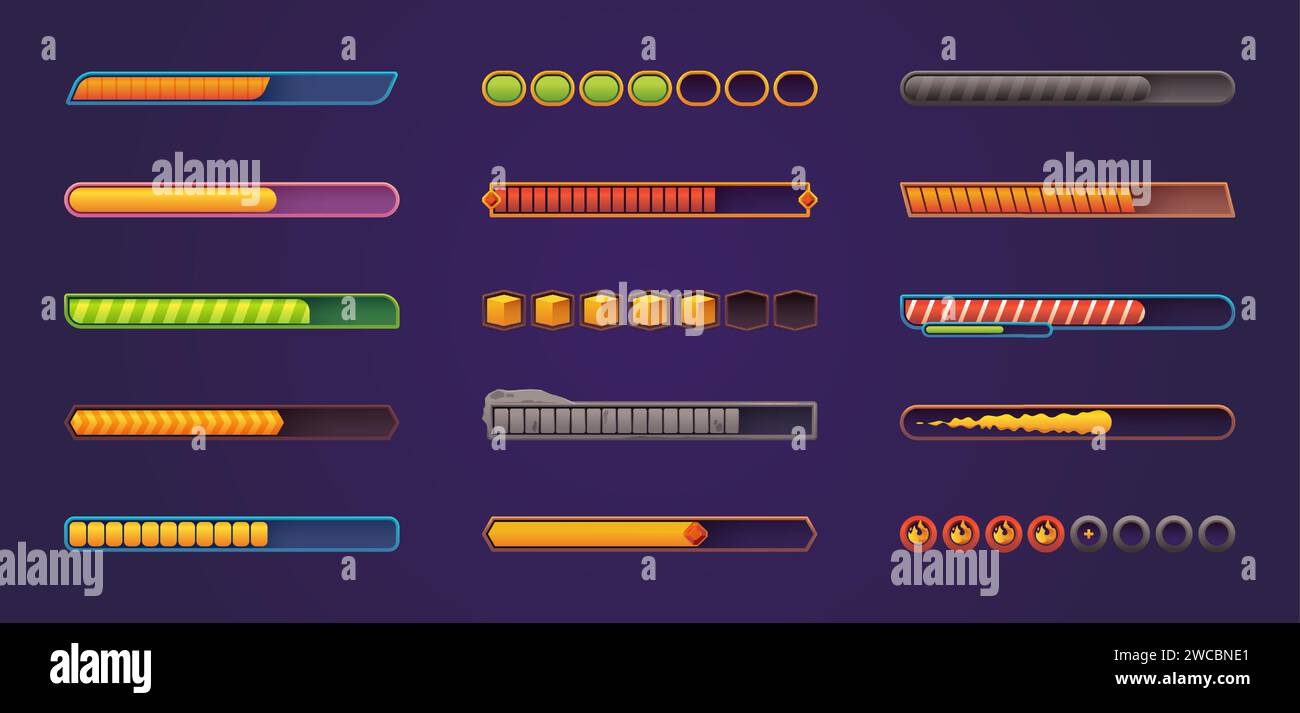 Progress Bar Ui Game Asset For Mobile And Web Application Gui Level Indicator For Potion And