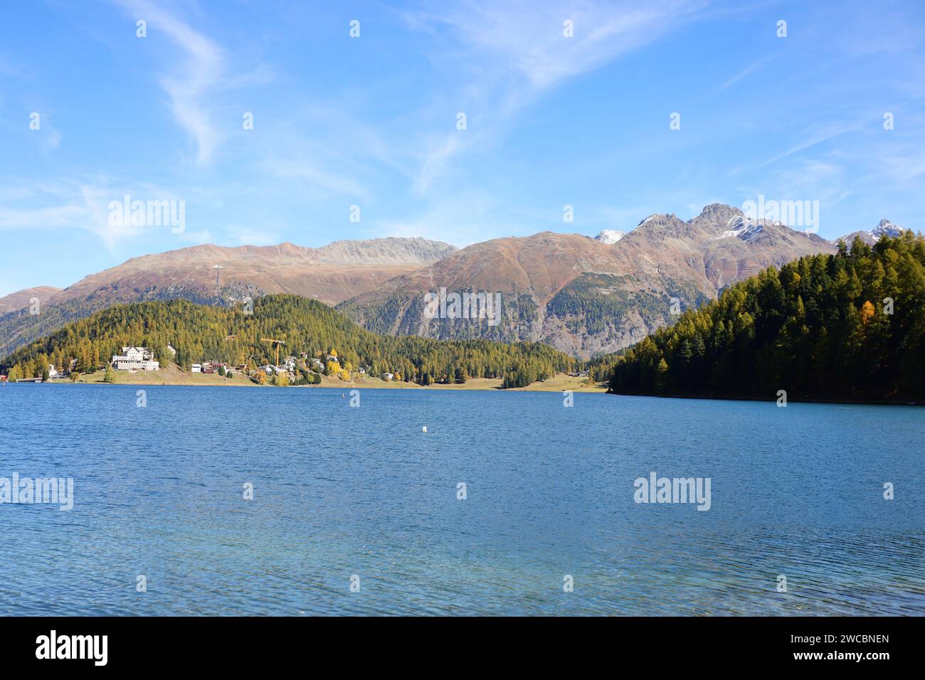 Lake St. Moritz is a lake at St. Moritz, Switzerland Stock Photo - Alamy