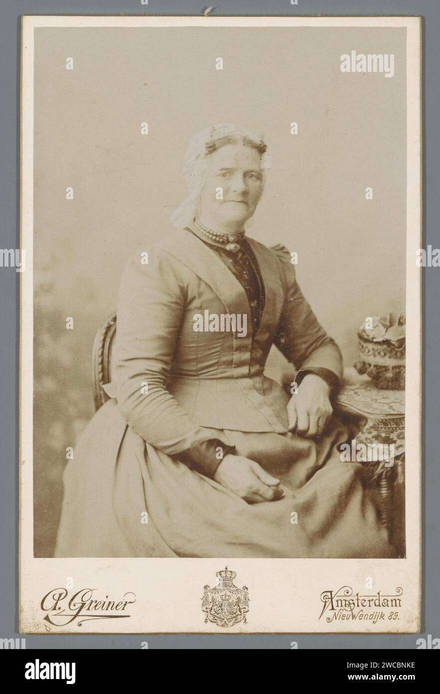 Portrait of an unknown woman with a hat according to Frisian ...