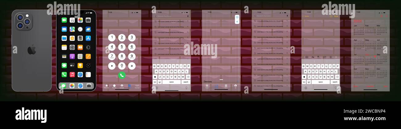 Iphone 15. Apple mockup. Apple interface. Apple apps. Phone navigation ...