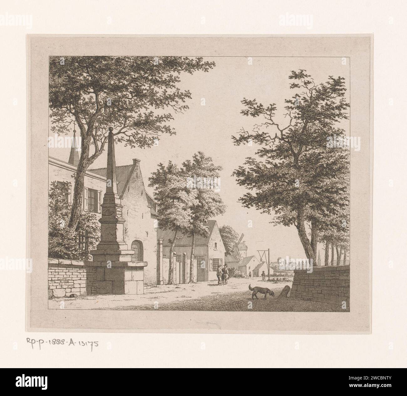 Grenspaal of Antwerp jurisdiction in Dambrugge, Jean Théodore Joseph ...