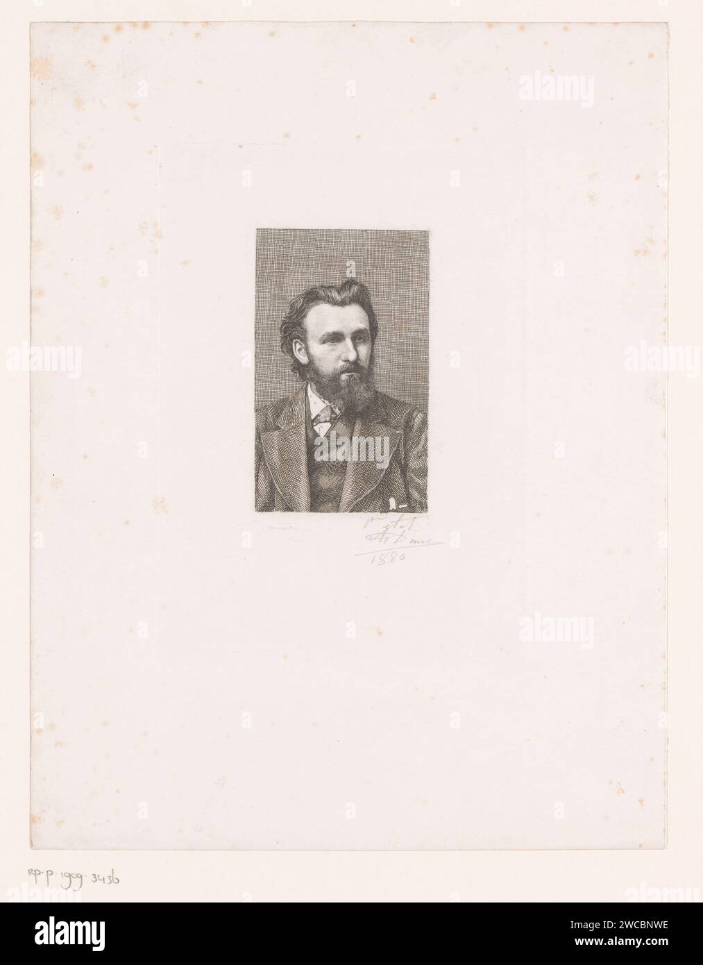 Portrayed van alexandre Batta, Auguste Danse, 1880 print paper etching ...