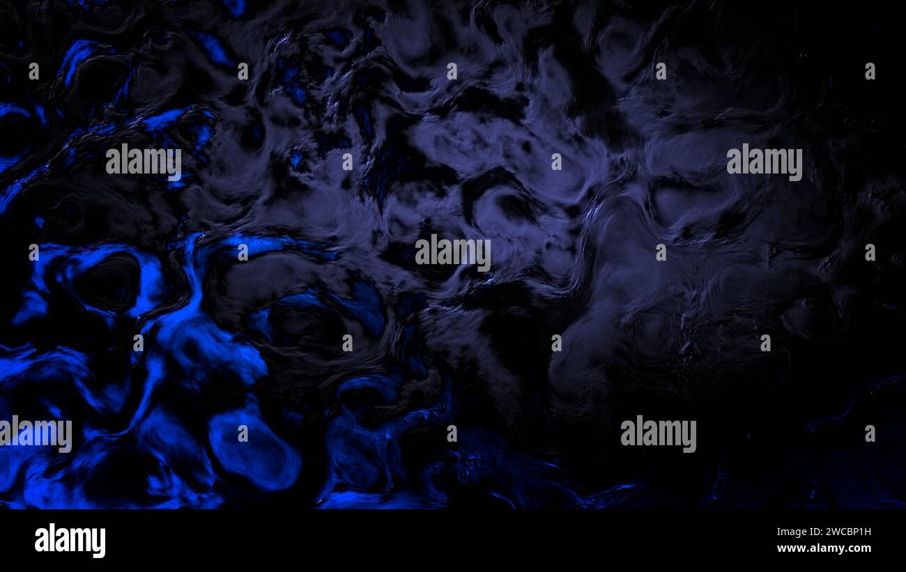 dark blue gradient bio contour relief - abstract 3D rendering Stock ...