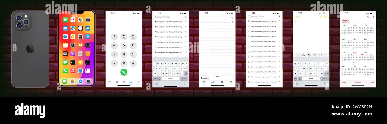 Iphone 15. Apple mockup. Apple interface. Apple apps. Phone navigation ...