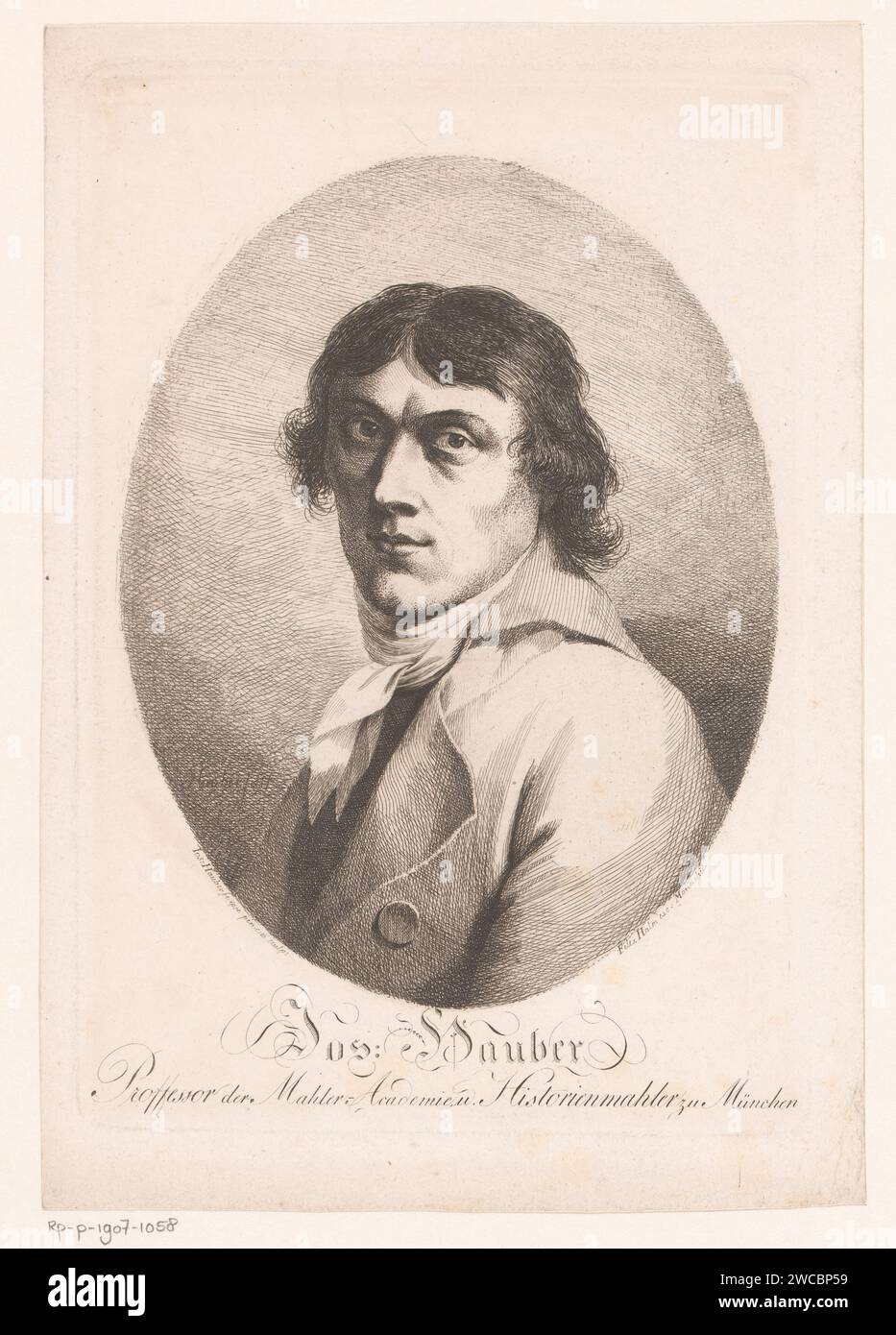 PortraT van Joseph Hauber, Joseph Hauber, 1776 - 1810 print München ...